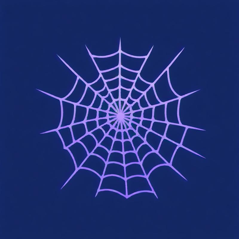 Intricate Spider's Web Radiates Violet Brilliance — Kapwing